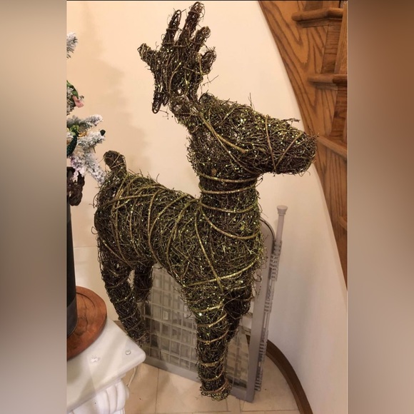 Holiday | Glitter Christmas Reindeer Large Green | Poshmark